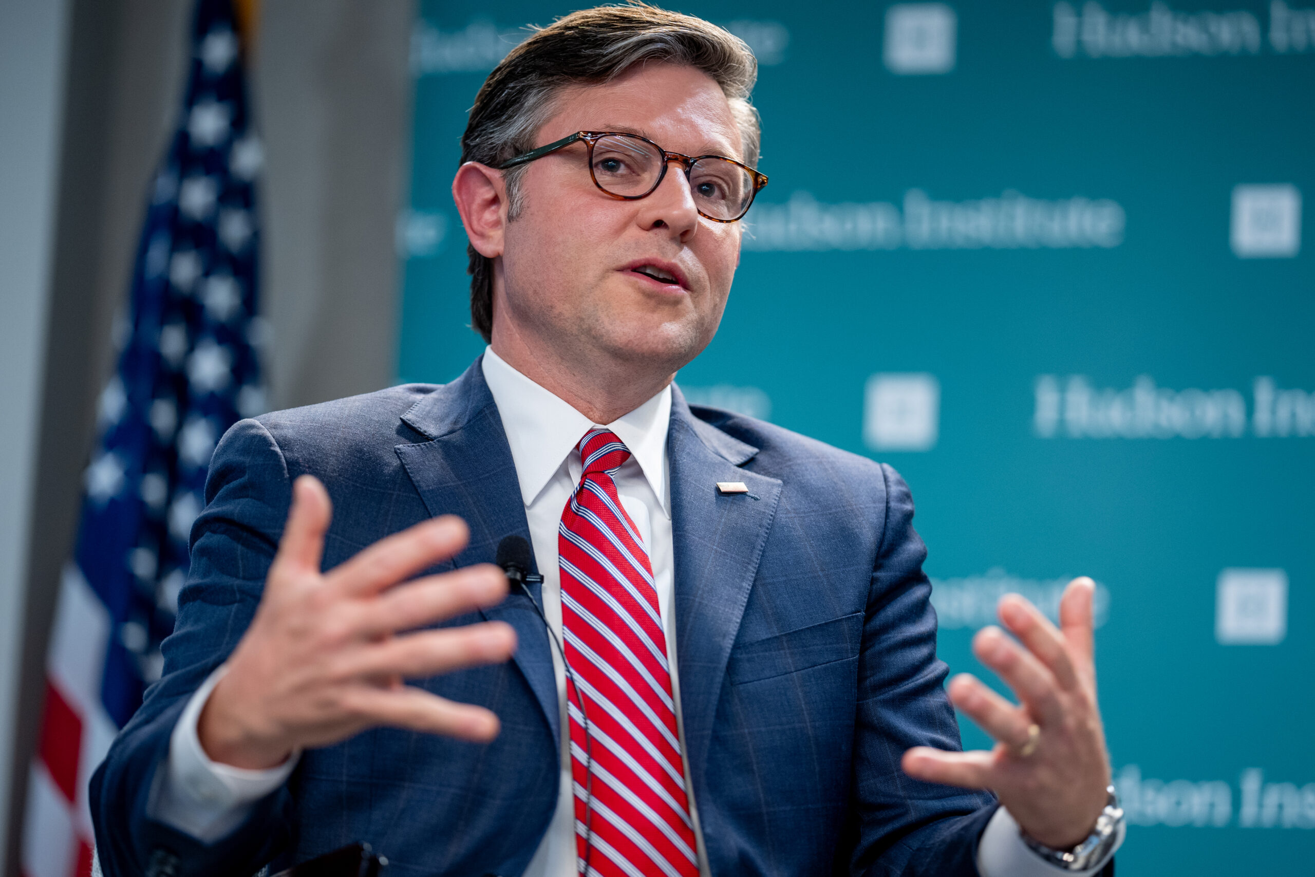 Mike Johnson channels Ronald Reagan while touting Trump’s foreign policy