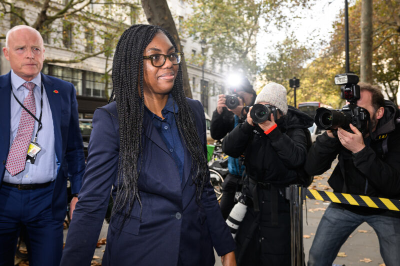 Leader of U.K. Conservative Party Kemi Badenoch showcases her pro ...